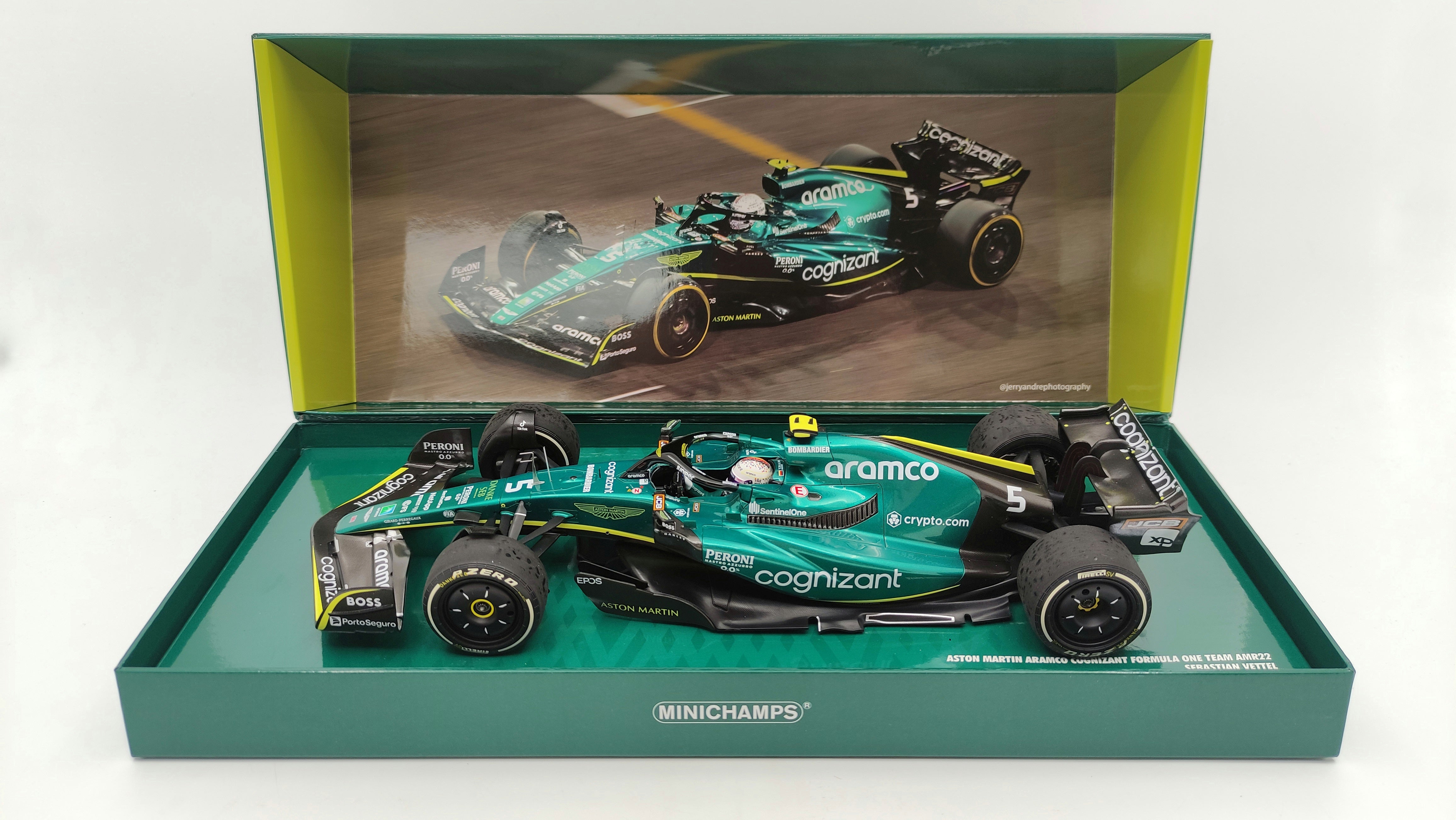 Minichamps Aston Martin AMR22 Sebastian Vettel Last Race Abu Dhabi GP ...